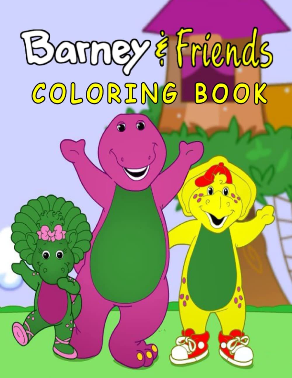 Buy Barney and Friends Coloring Book: One Sided Coloring Pages for Kids ...