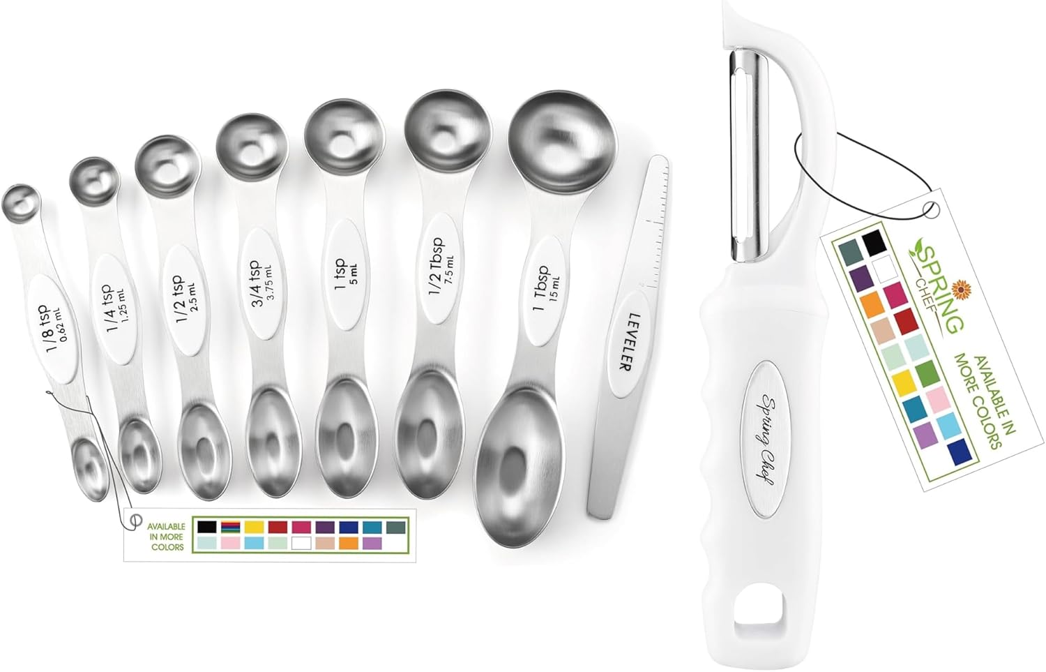 Amazon.com: Spring Chef Dual Sided Magnetic Measuring Spoons, Set of 8 ...