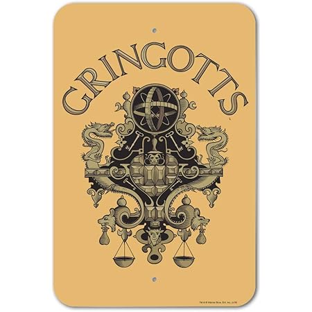 Amazon.com: Harry Potter Gringotts Logo Home Business Office Sign ...