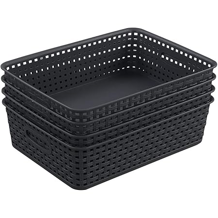 Amazon.com: Nicesh A4 Size Plastic Basket, Desktop File Storage ...