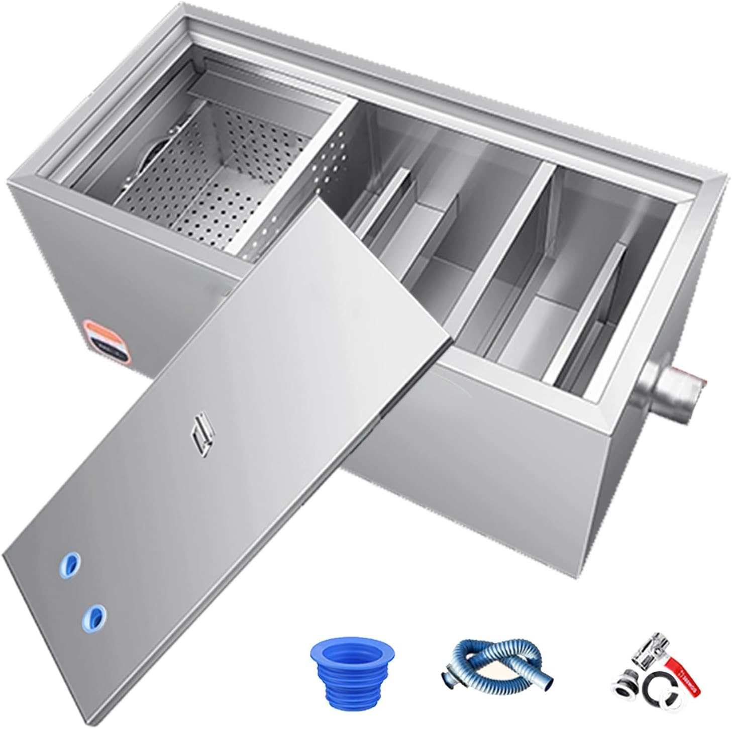 Commercial Grease Trap, Stainless Steel Interceptor with Sealing Ring ...