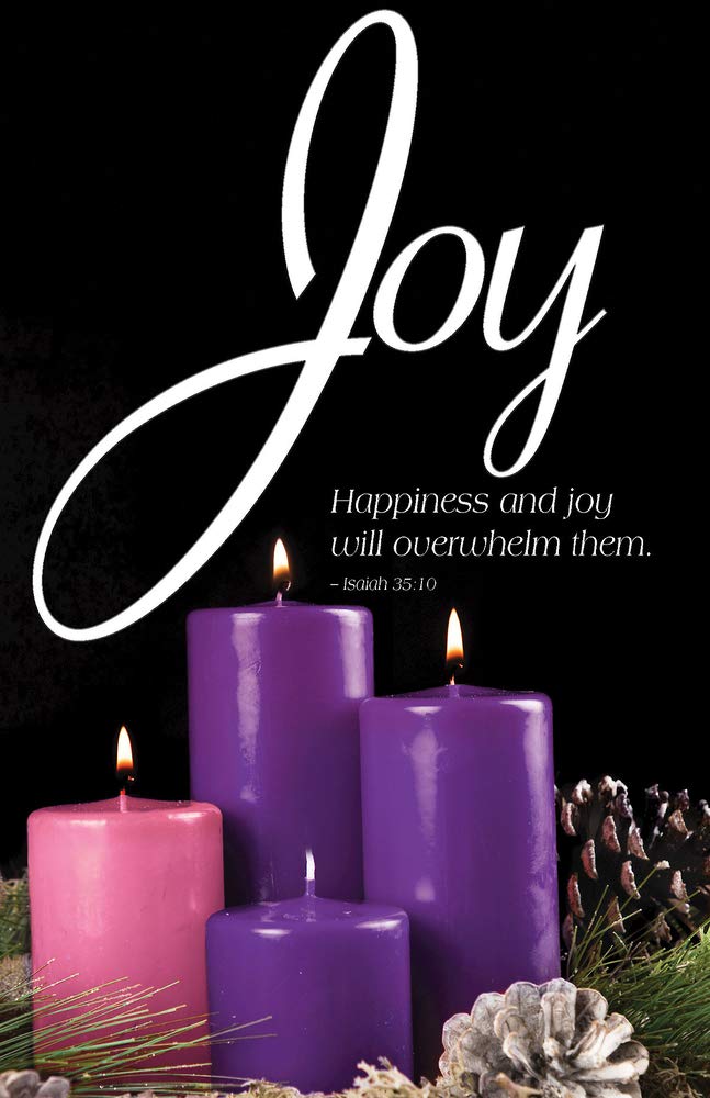 Joy Advent Candle Sunday 3 Bulletin (Pkg of 50) 551564: Abingdon Press ...