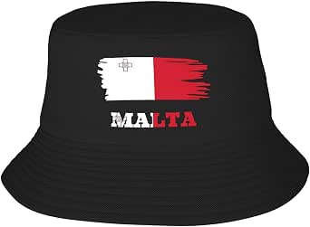 Amazon.com: Text Brush Maltese Malta Flag Folding Bucket Hats Unisex ...