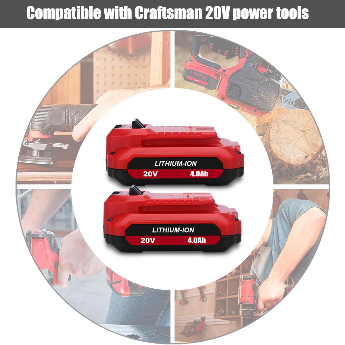 Snapklik.com : 2 Pack CMCB202 4.0Ah 20V V20 Compact Battery For ...