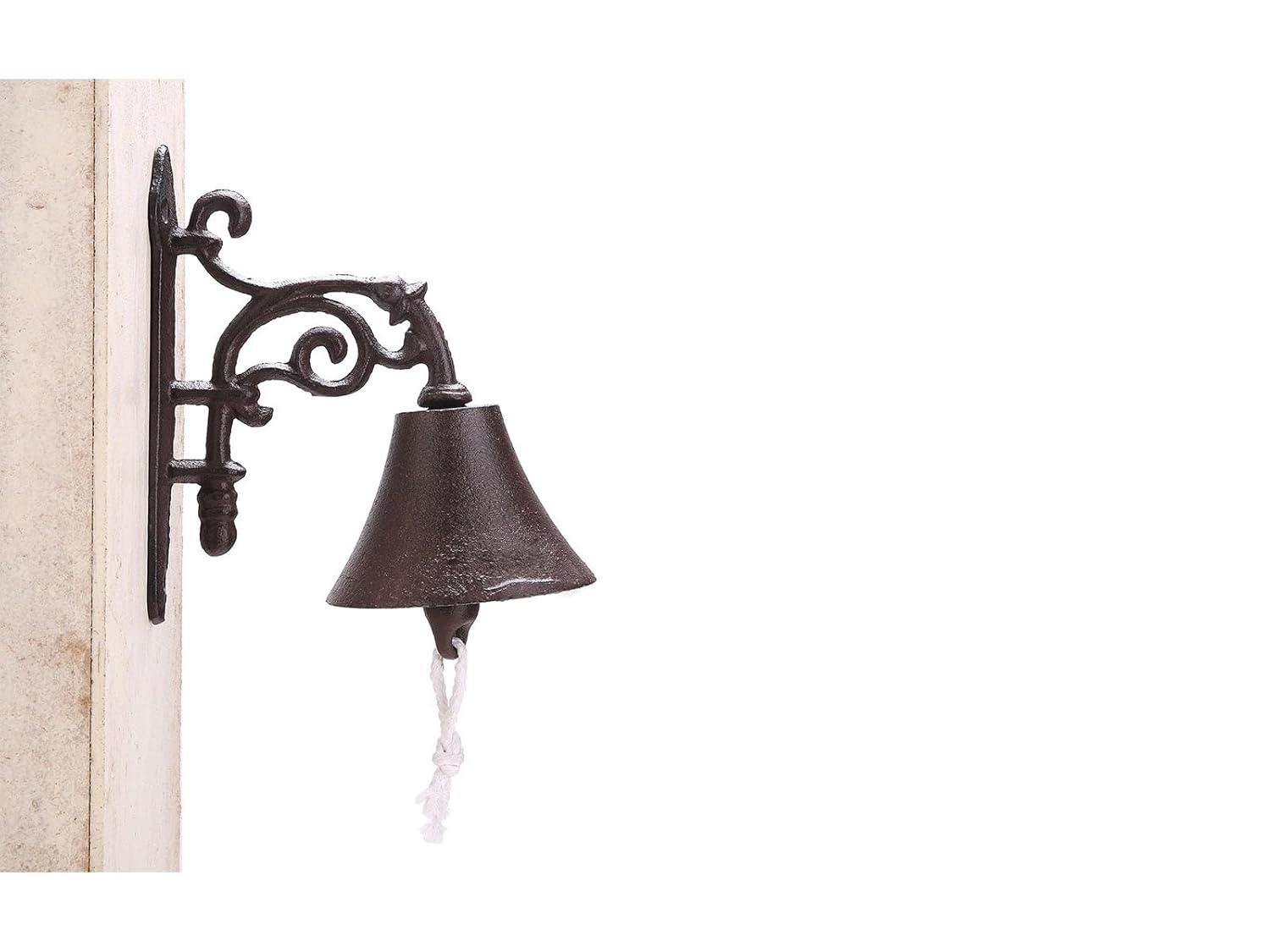 THE WHITE SHOP Heavy Duty Cast Iron Wall Bell - Decorative Retro Style ...