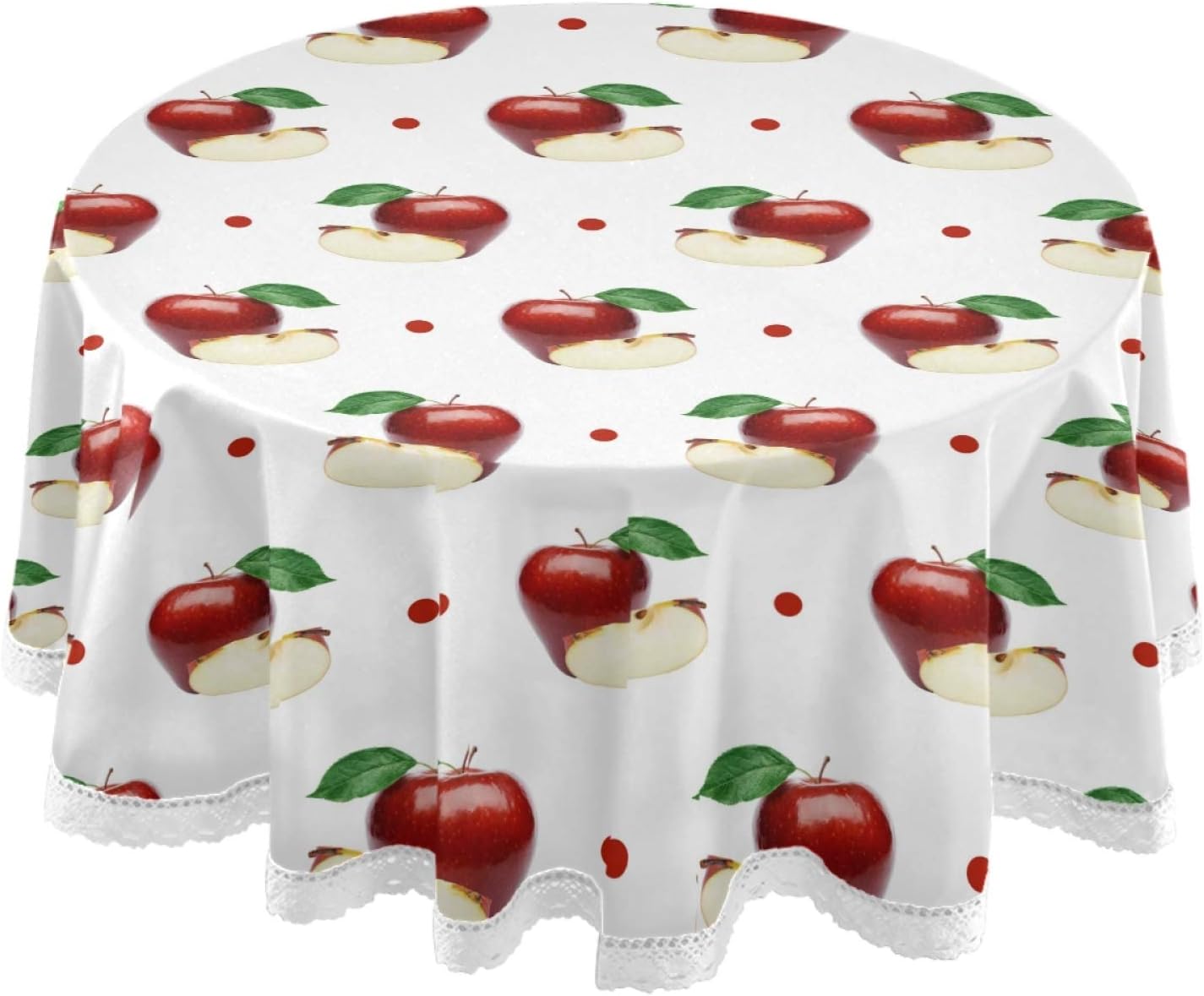 Amazon.com: Violet Linen Classic Euro Apples Tablecloth with Large ...
