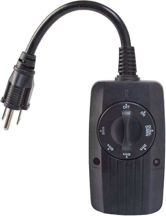 Woods 2001WD Outdoor 24hr Outlet Timer with Photocell Light Sensor, 1 ...