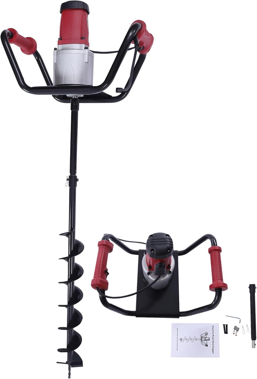 Amazon.com: 1500W 1.6HP 200rpm Electric Post Hole Digger with 6" Bit ...