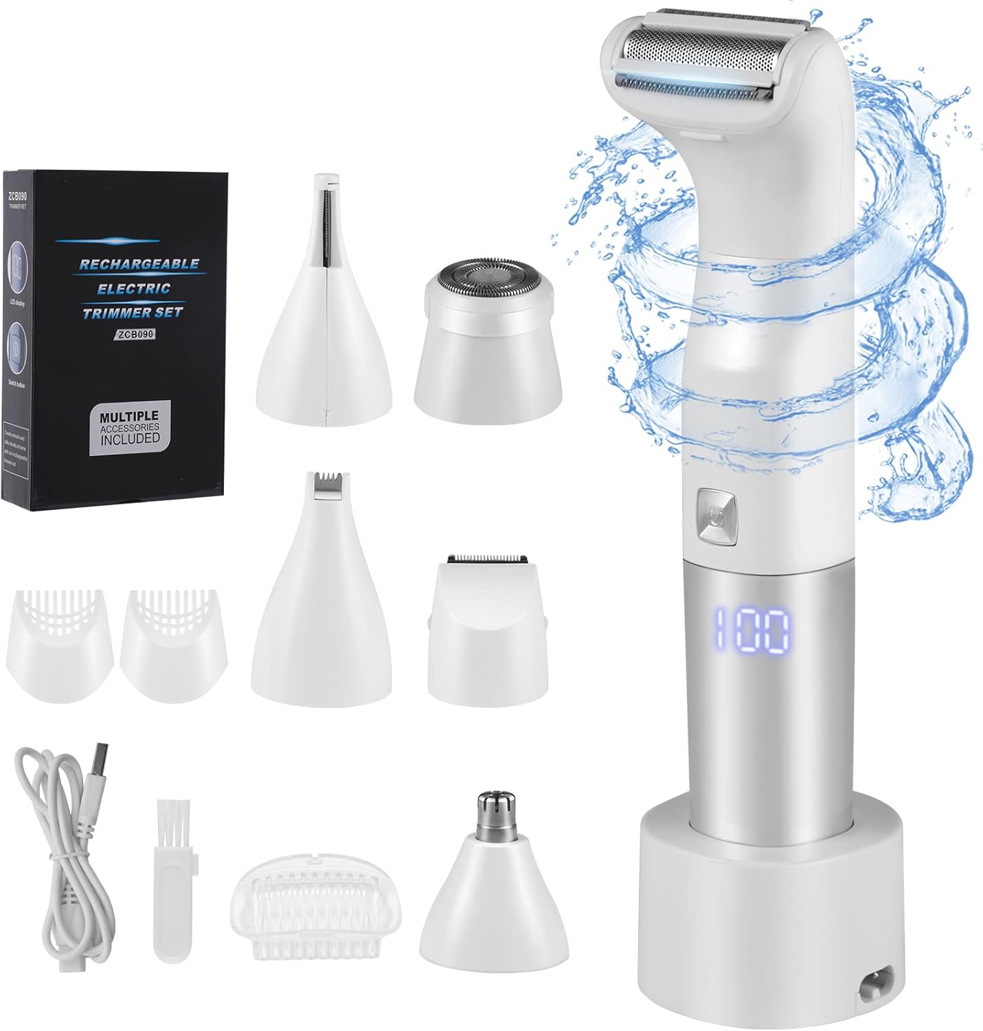 Electric Razor for Women, 6 in 1 Cordless Electric Lady Shavers with ...