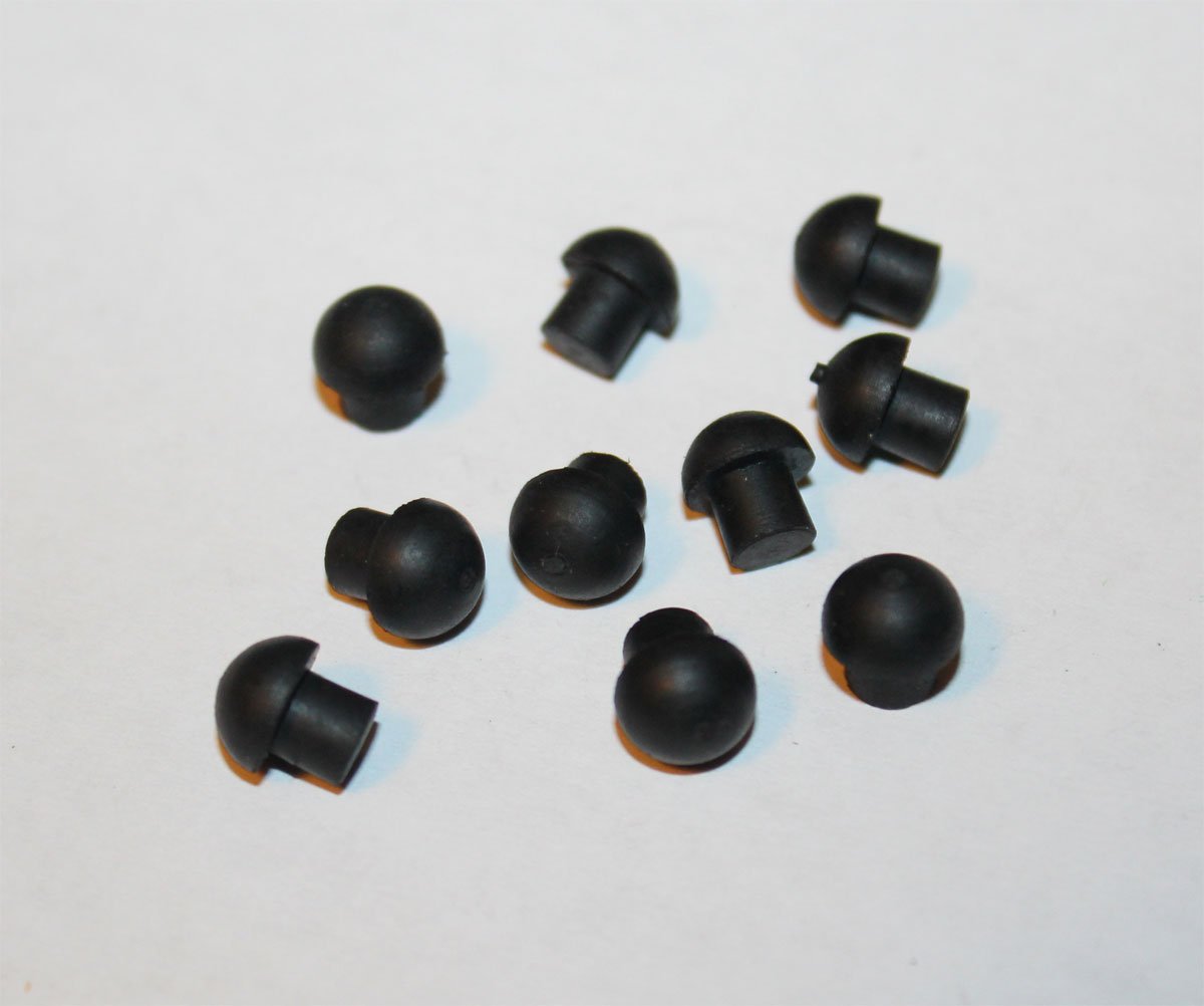 Snapklik.com : Black Rubber Button Piano Cabinet Bumper 5/16" Set Of 10