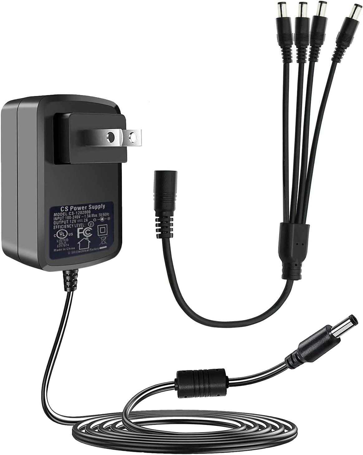 Amazon.com : 100-240V AC to DC 12V 3A 36W Power Supply Adapter, with 8 ...