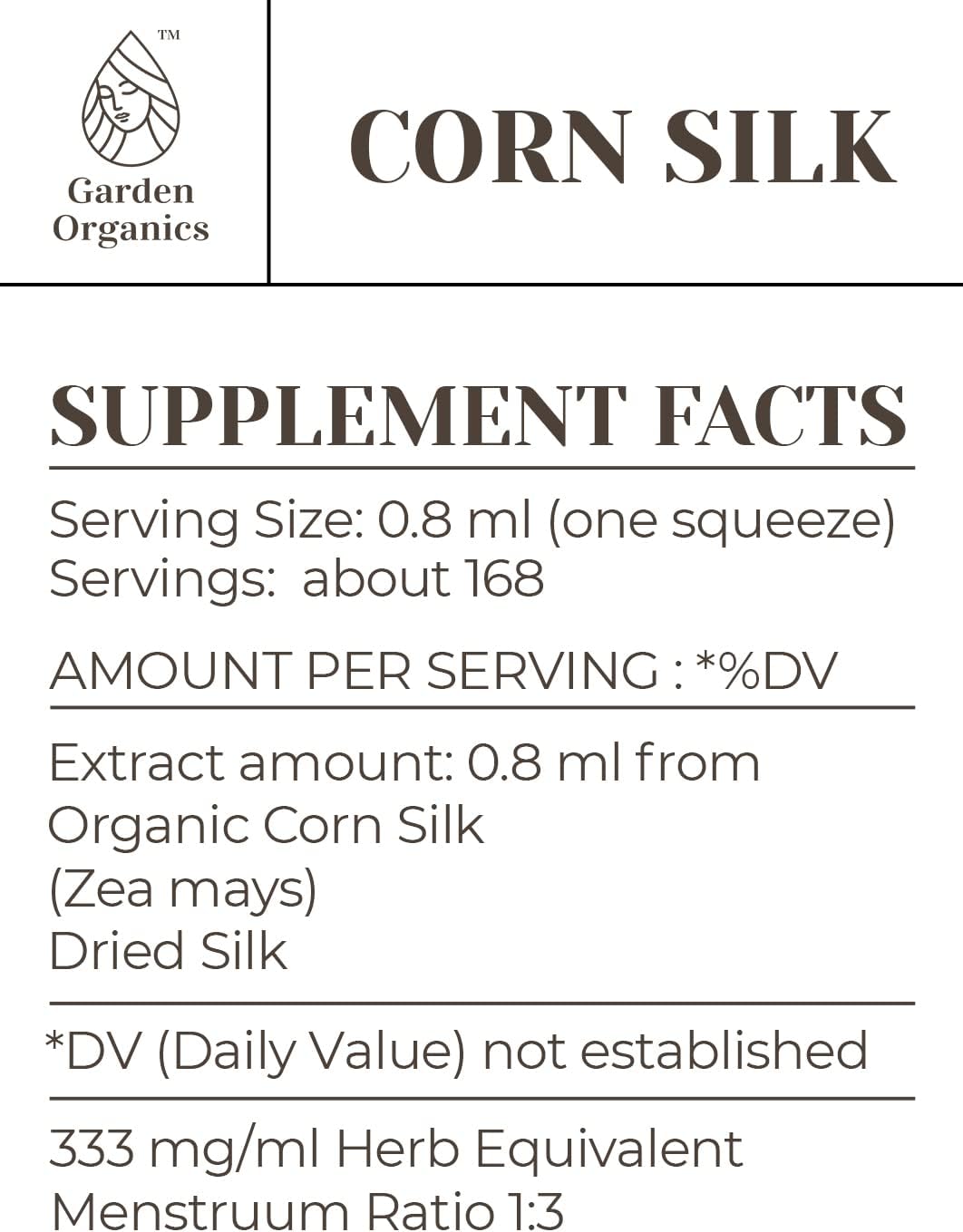 Garden s – Extracto de seda de maíz sin alcohol, seda de maíz (Zea Mays ...