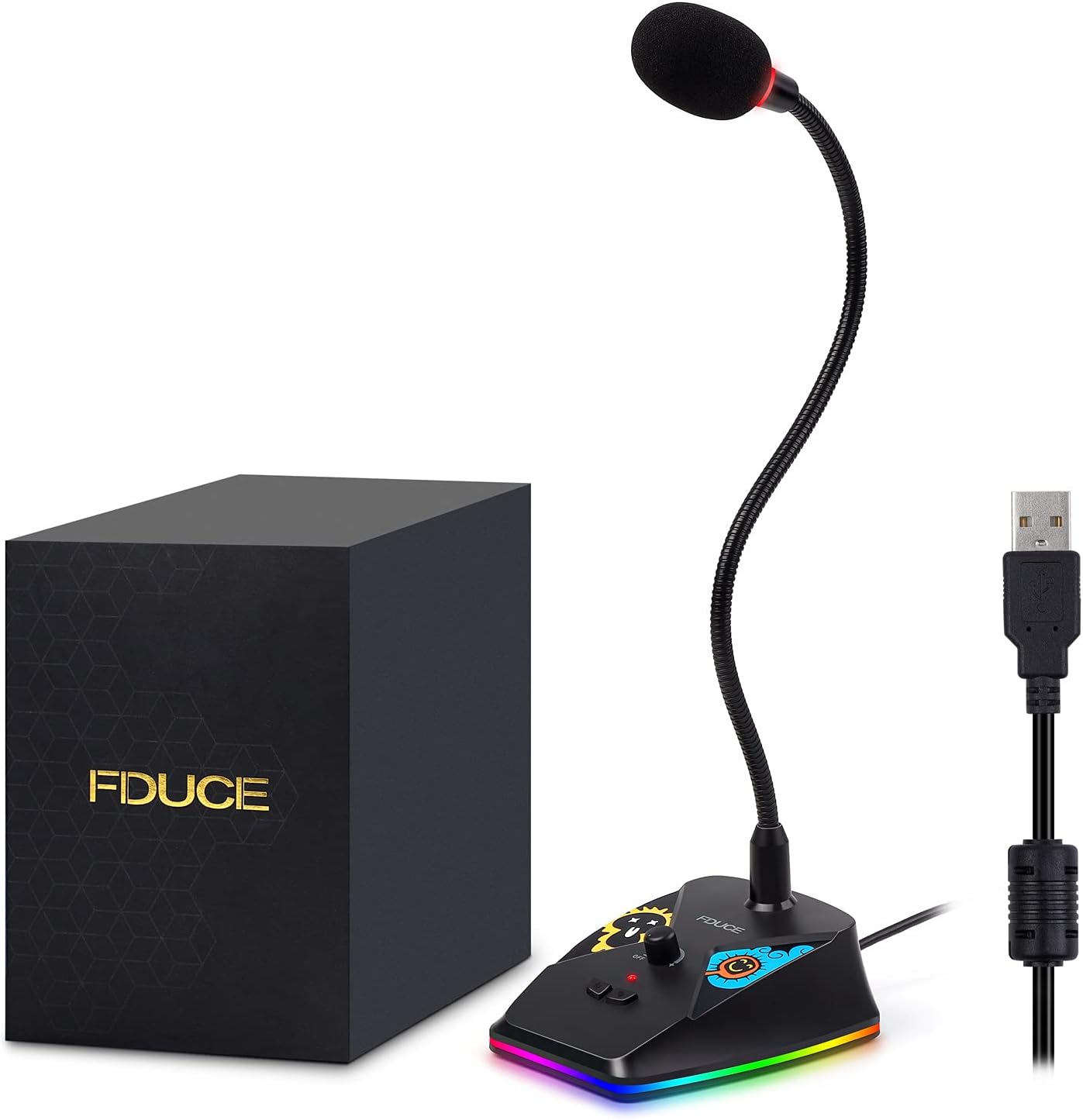 Amazon.com: FDUCE USB Computer Microphone, PC Goose-Neck Mic Microphone ...