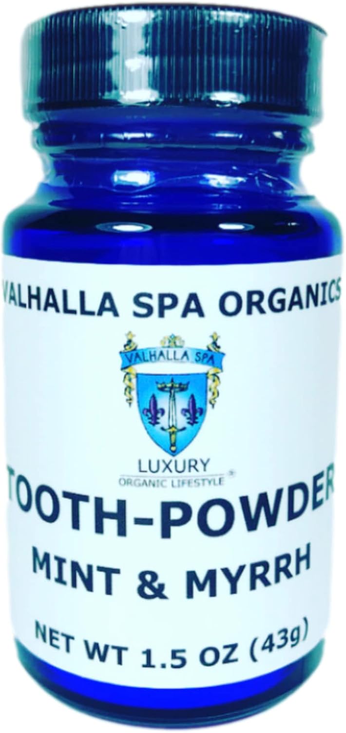 Amazon.com : Tooth Powder with Mint and Myrrh Gum | Natural Toothpaste ...