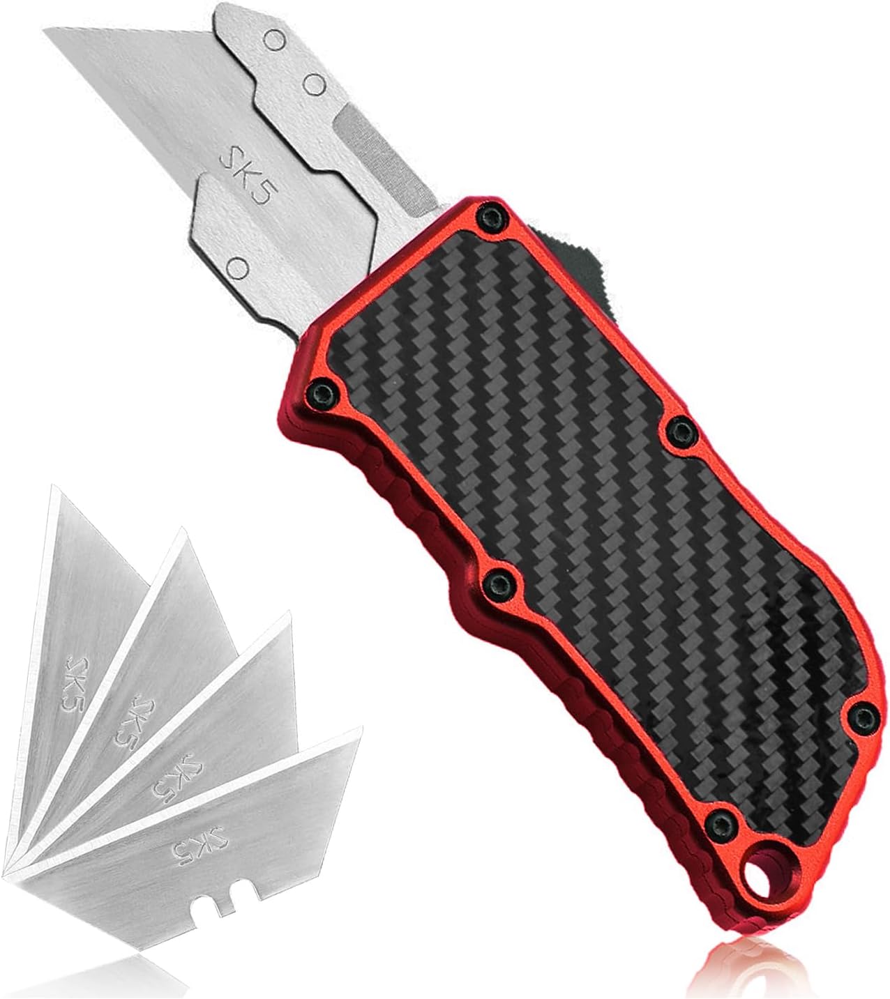 Utility Knife Retractable Box Cutter, Razor Knife EDC Pocket Knife with ...