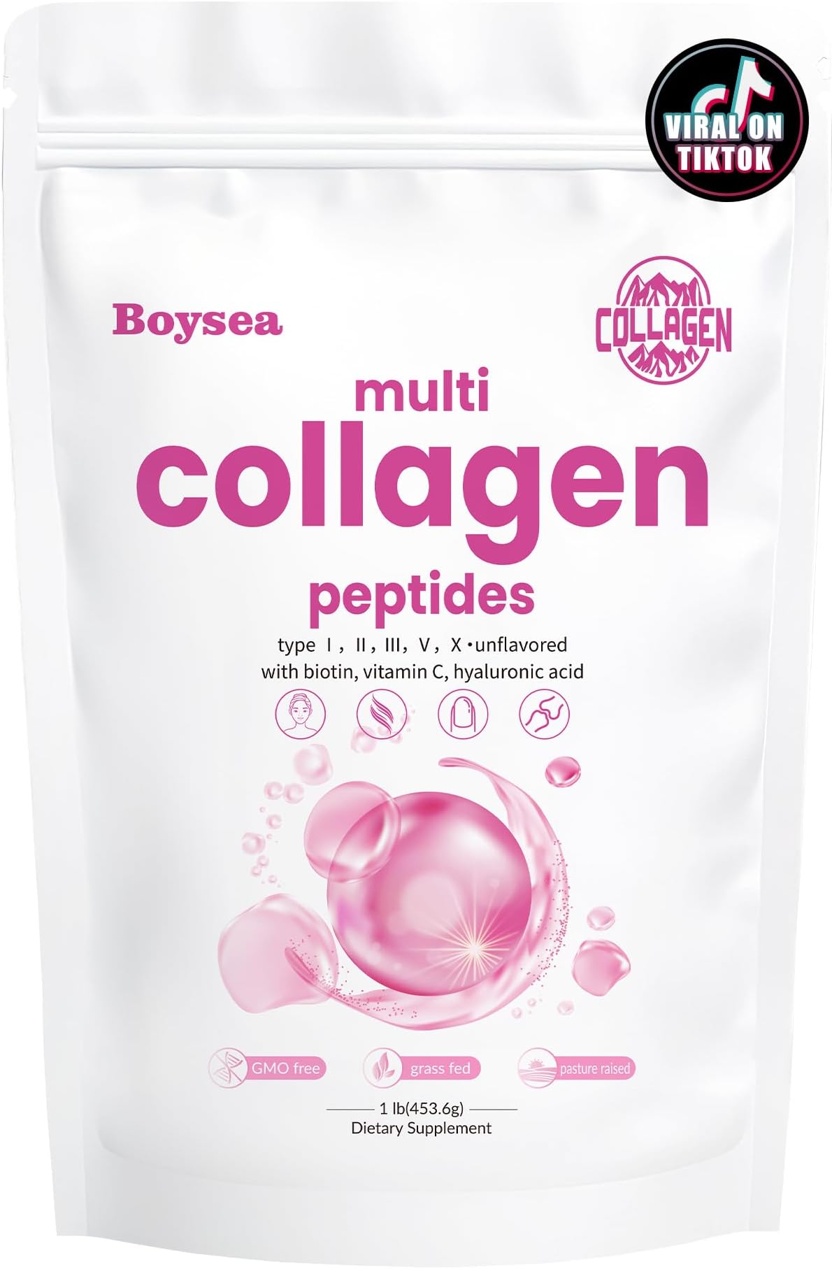 Amazon.com: Multi Collagen Peptides, 40 Packets | Hydrolyzed Protein ...