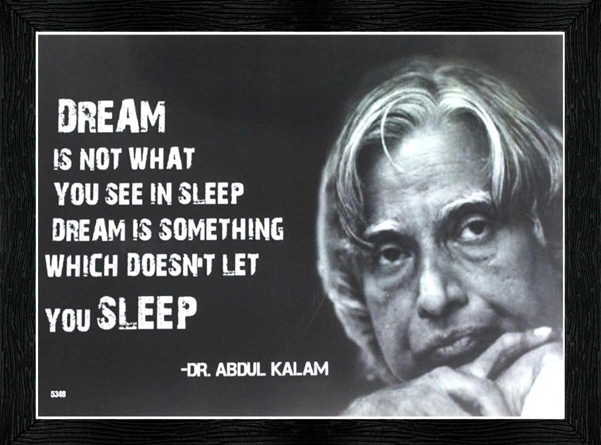 GLAMSIYA MOTIVATIONAL QUOTES FRAME - A. P. J. Abdul Kalam Quotes Wall ...