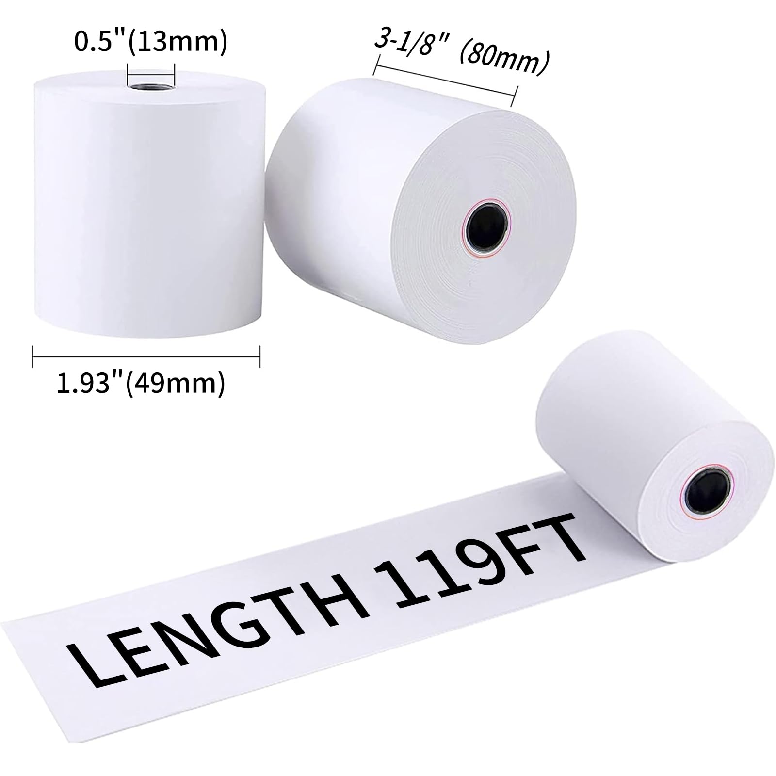 Snapklik.com : 3-1/8" X 119 Thermal Receipt Paper, Pos Receipt Paper ...