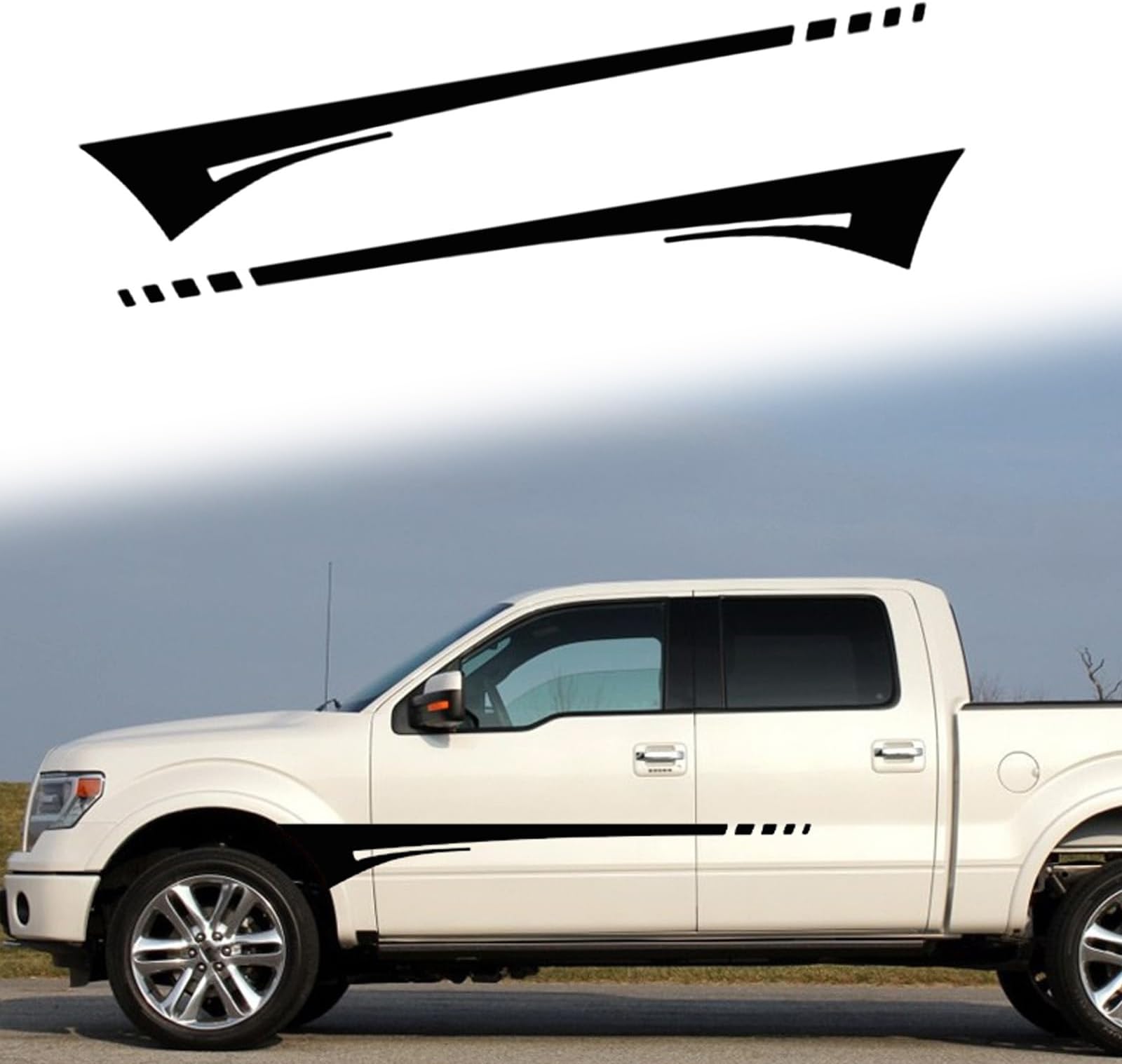 Amazon.com - ramuel Car Sports Racing Body Side Stripe Graphic Stickers ...