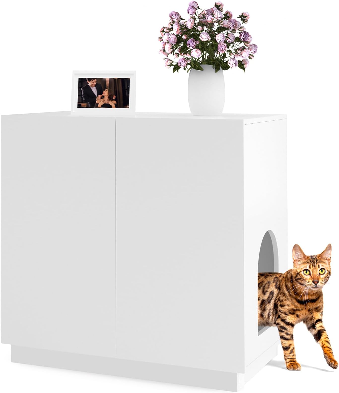 Amazon.com: Amunrbrek Litter Box Enclosure, Large Litter Box Furniture ...