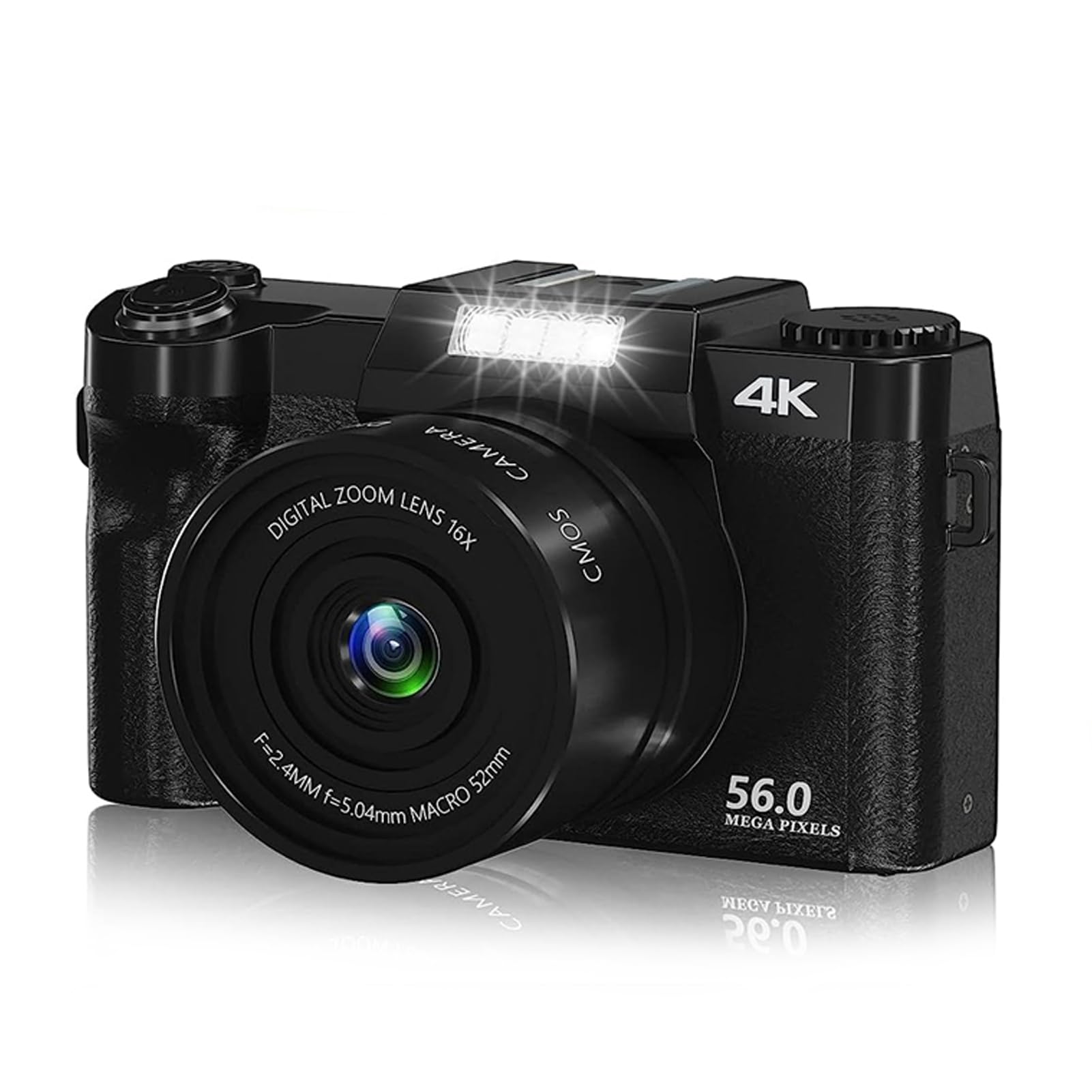 Amazon.com : 4K Digital Camera, Professional 56MP 16X Zoom Autofocus 3 ...