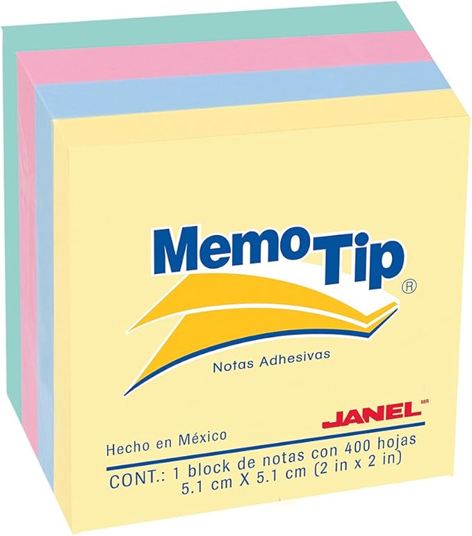 Memo Tip- Block notas adh 5x5c ptel c/400h memo tip : Amazon.com.mx ...