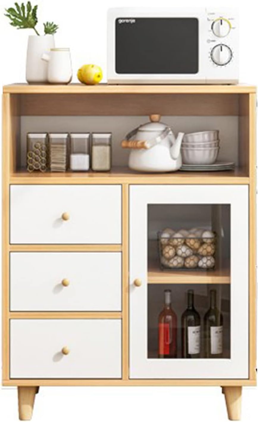 IMPREC Estantería De Cocina, Cocina Armario Buffet con Almacenamiento Aparador Armario Expositor ...