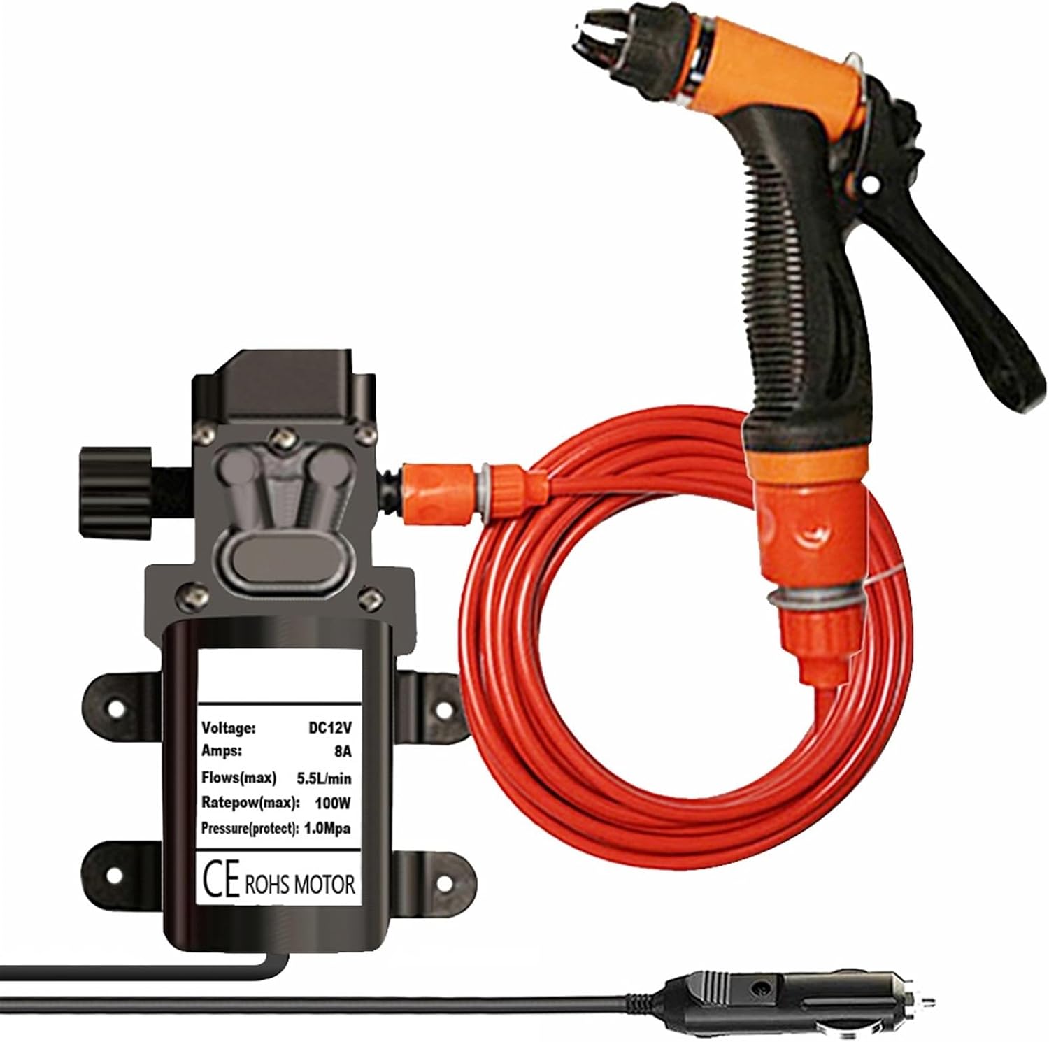 Amazon.com: Car Wash 12V Car Washer Gun Pump High Pressure Cleaner Car ...