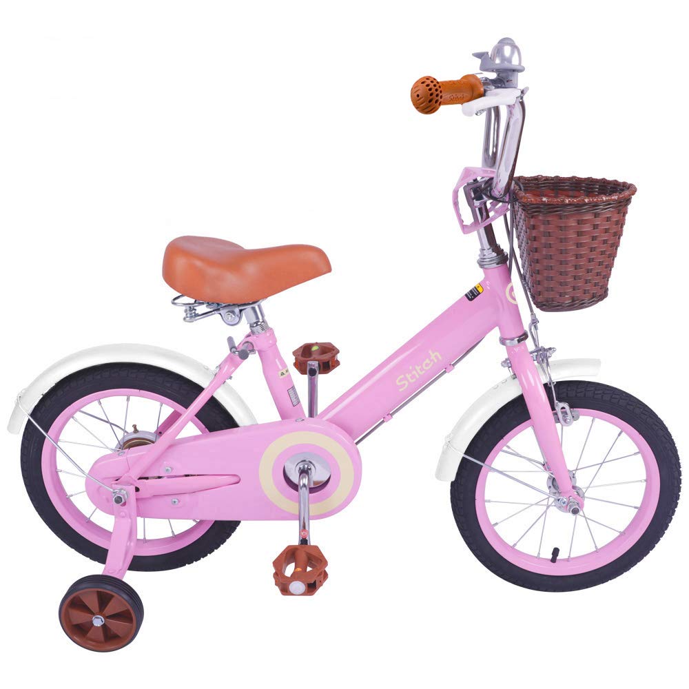 Buy STITCH JOYSTAR Retro 14/16 Inch Kids Bike with Basket & Training ...