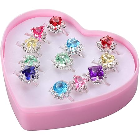 24 Stücke Mädchen Ringe, Schmuck Ring Verstellbar Ring Kinder Mädchen ...