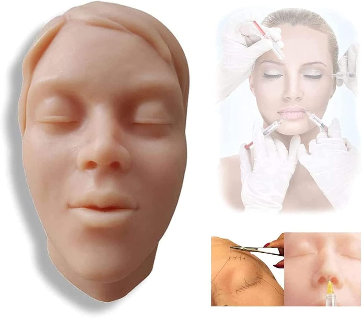 Amazon.com: Silicone Head Injection Model - Ideal Medical Training ...