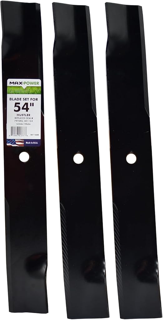Amazon.com : Maxpower 561133B 3 Set for 54 in. Cut Hustler Mowers ...