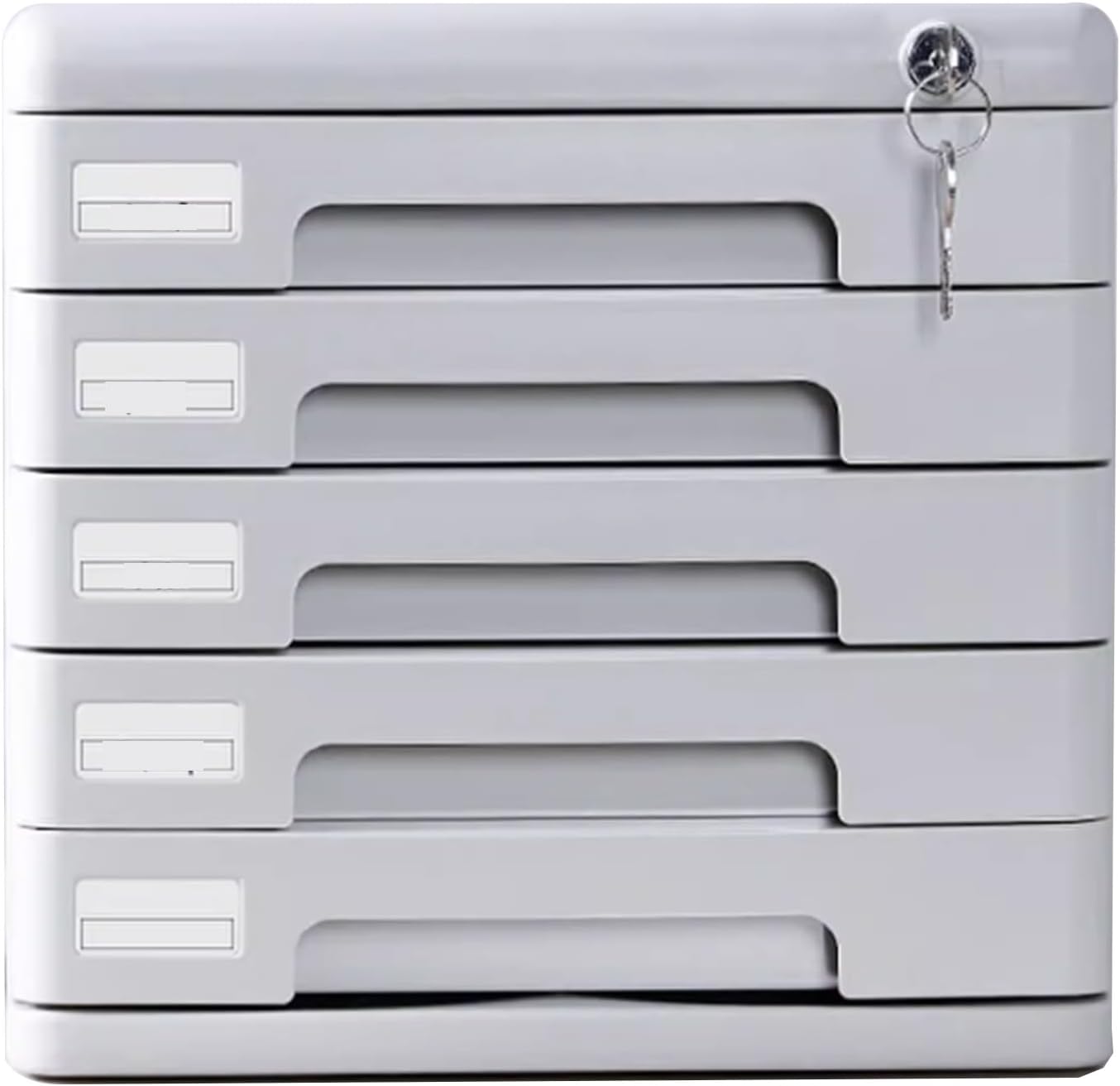 5-Tier Lockable File Organizer – A4 Size Desktop File Cabinet With Key ...
