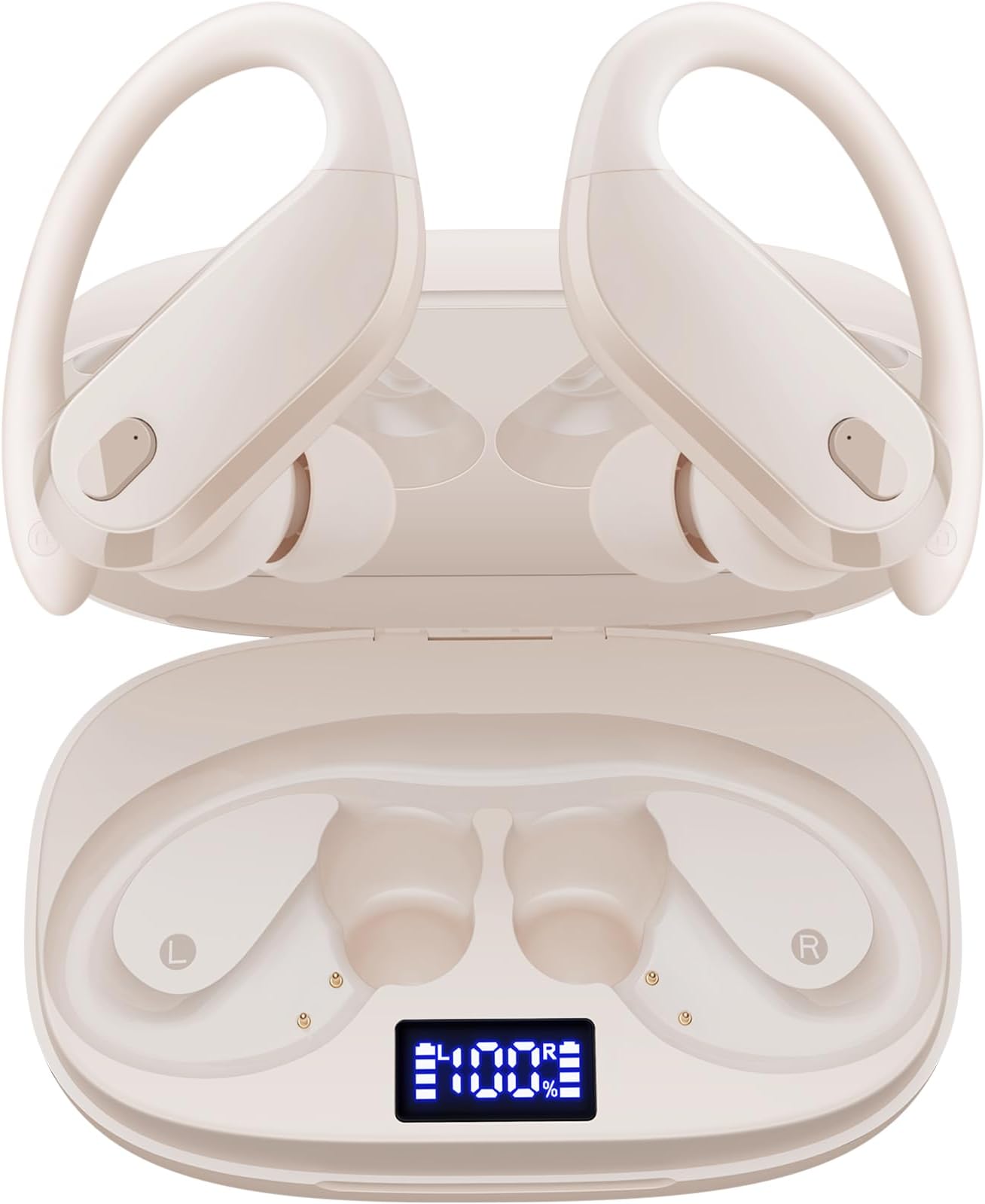 Amazon.com: GNMN Bluetooth Headphones Wireless Earbuds Over Ear Buds 90H Playback IPX7 ...