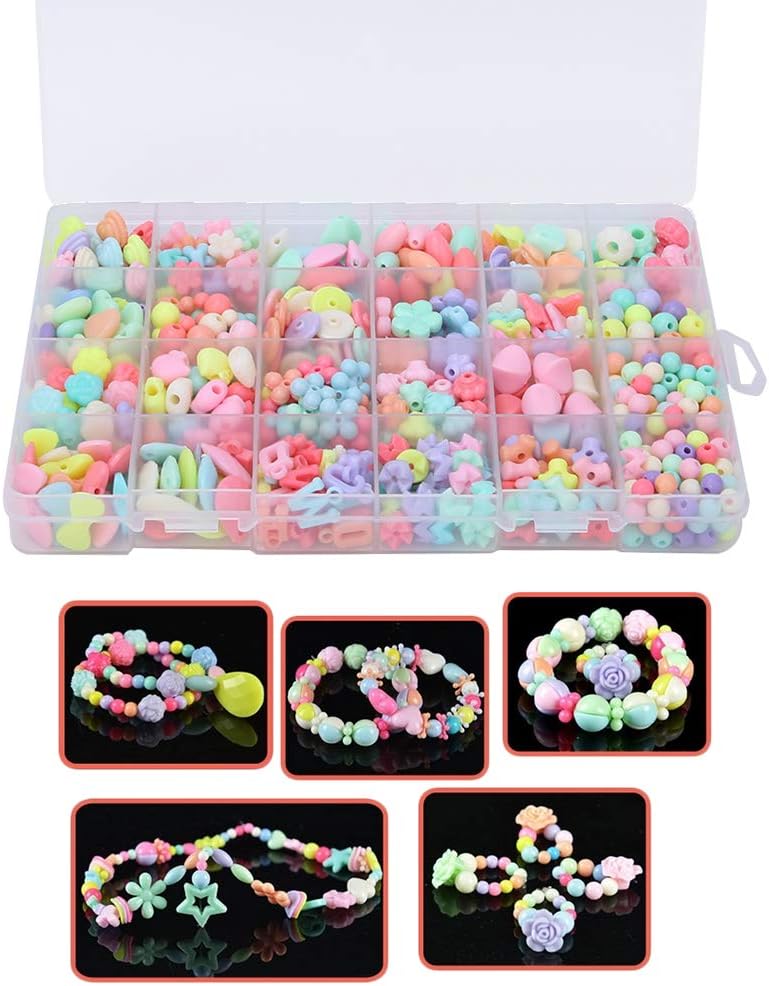 24 Grids Kids DIY Beads Crafts, Jewellery Bracelet Friendship Necklaces ...