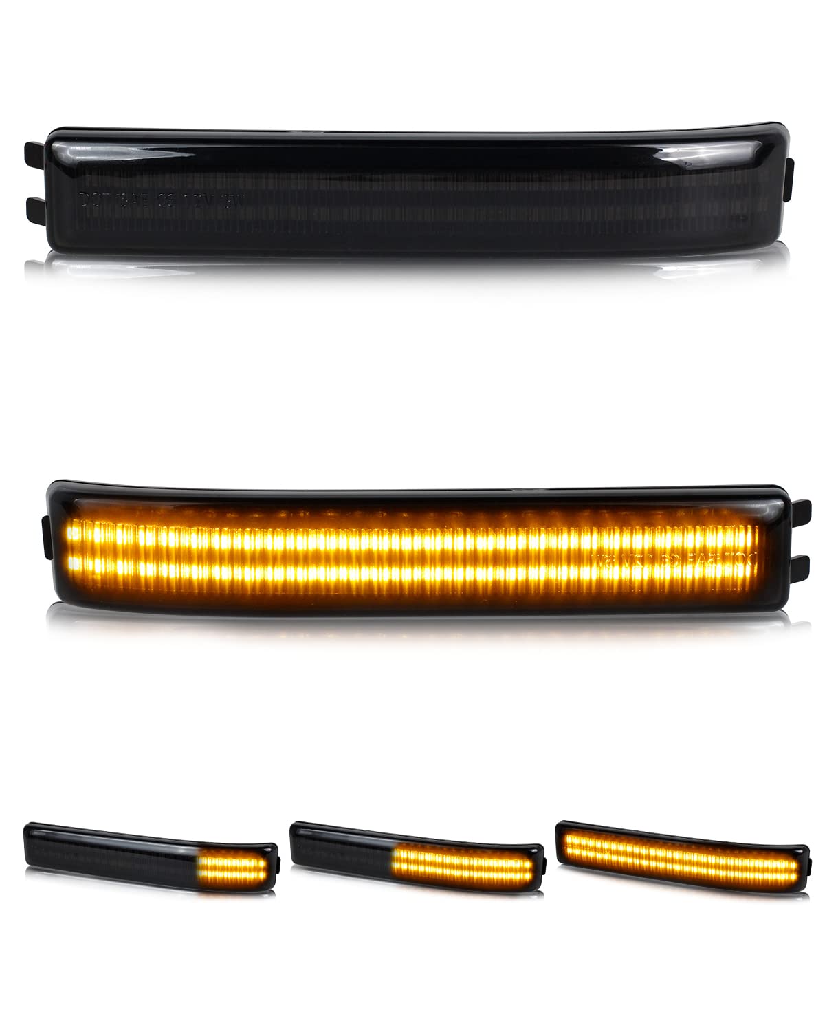 Amazon.com: HERCOO Sequential LED Side Mirror Turn Signal Lights Amber ...