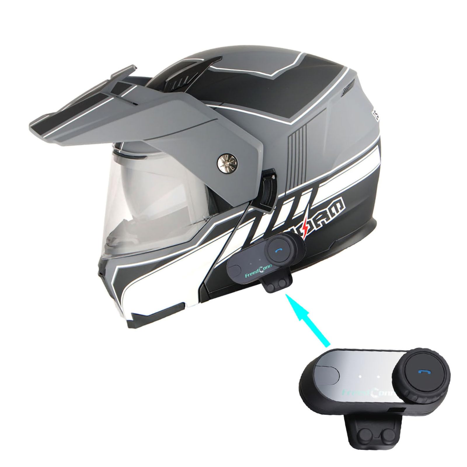 Snapklik.com : New Motorcycle Modular Flip Up Full Face Helmet Dual ...