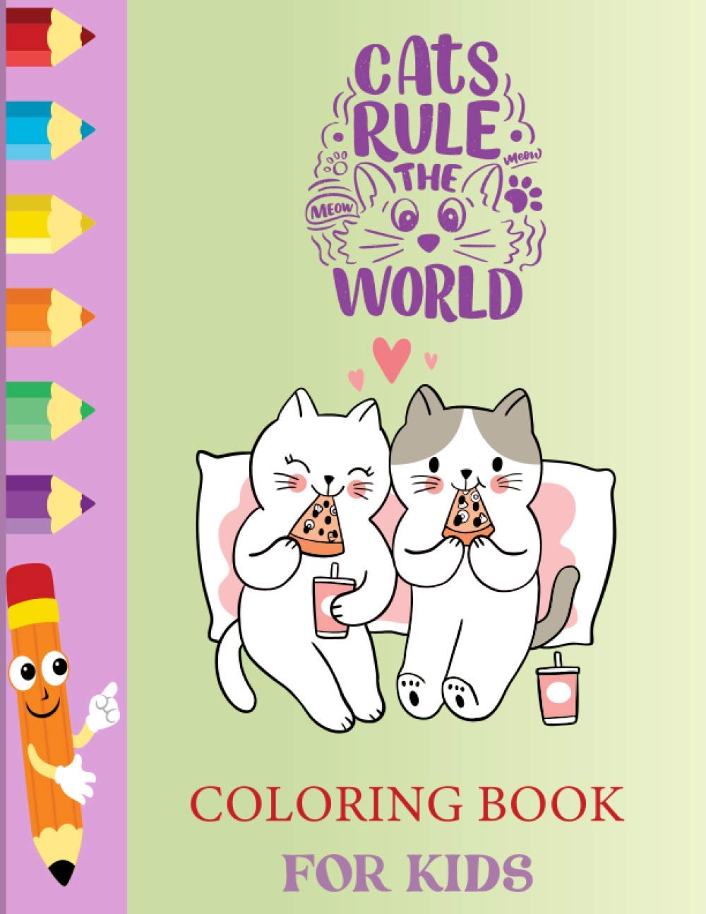 Buy Cats rule the world: funny cat coloring pages for kids,cute cat ...