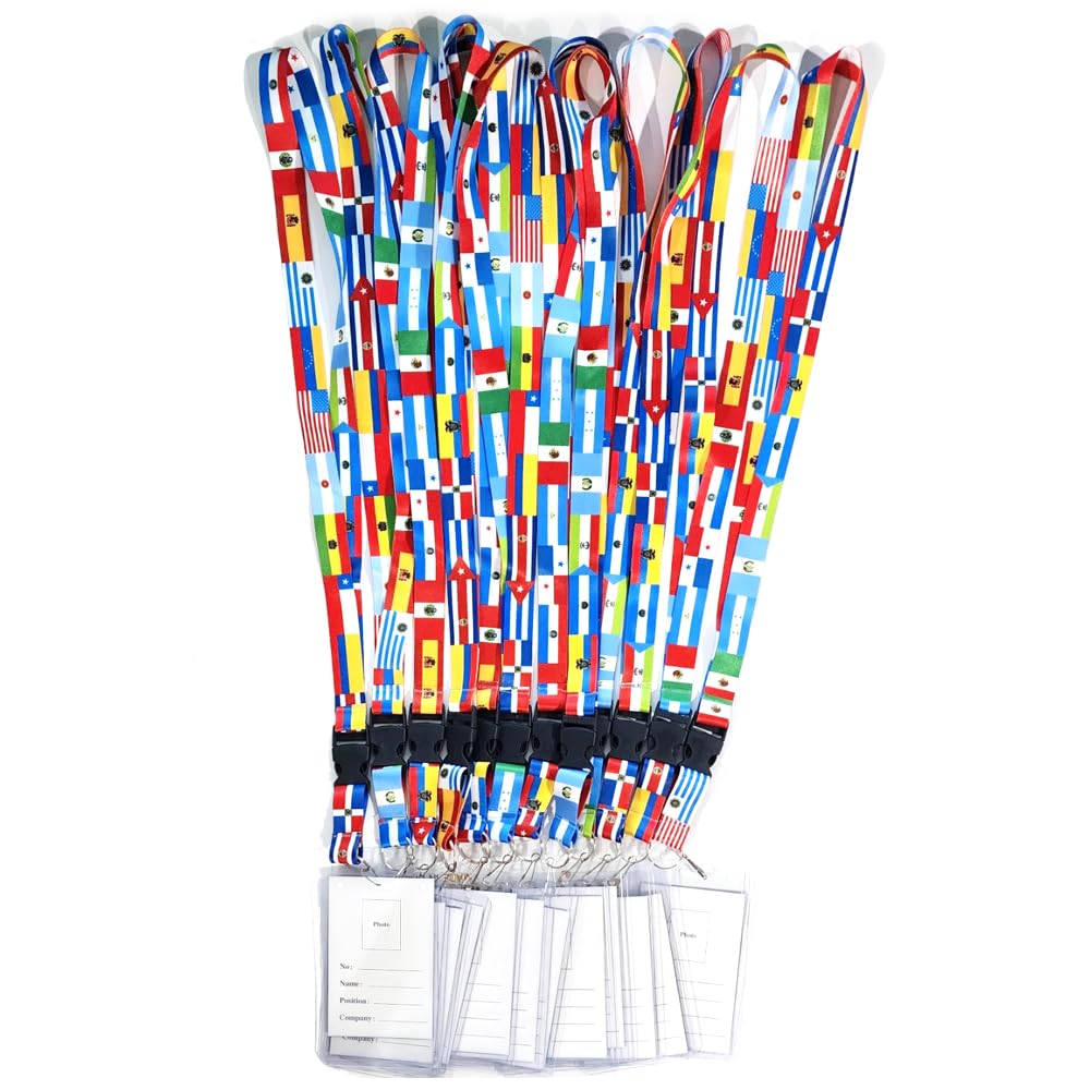 Amazon.com : 12 Pack Wholesale Bulk World International Flag ID Badge ...