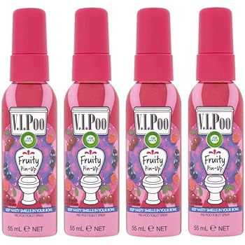 AirWick VIPoo Toilet Air Freshener Spray 55ml (Fruity Pin-Up, 4 Sprays ...