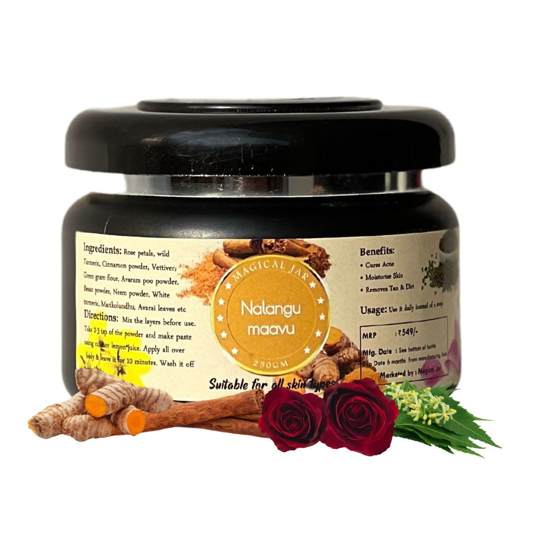 Buy Magical Jar Nalangu Mavu Ubtan | Traditional Bath Powder | 100% ...