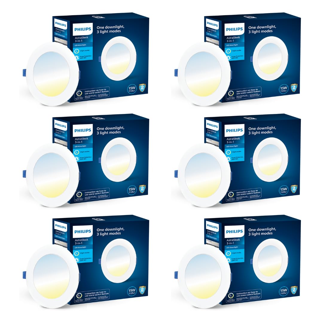 PHILIPS Astra Sleek 15-watt Round LED Downlighter | 3 Colors in 1 ...