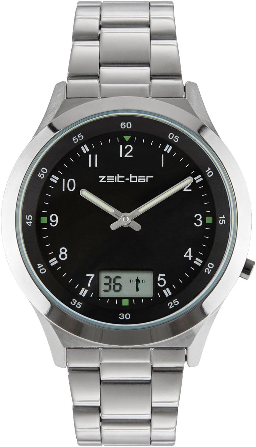 Master Time Funk Quarz Herren Uhr Analog-Digital mit Edelstahl Armband ...