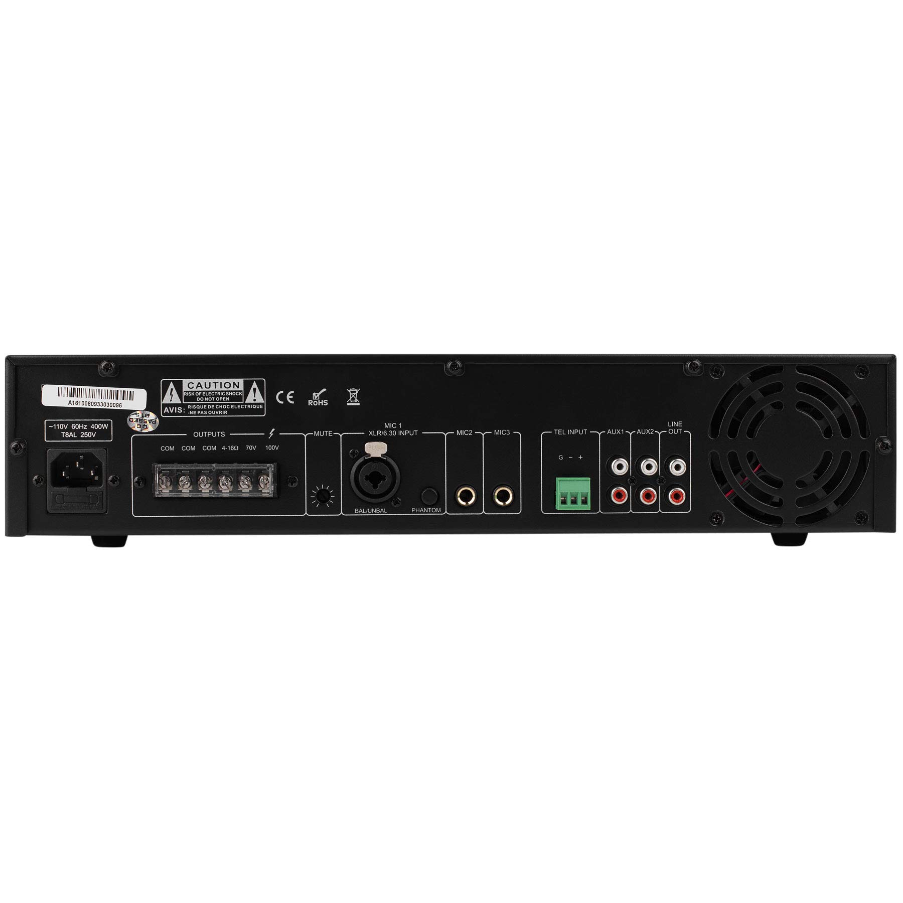 Snapklik.com : DA240R 240W 2U Rack Mount Mixer-Amplifier 70V / 100V Or ...