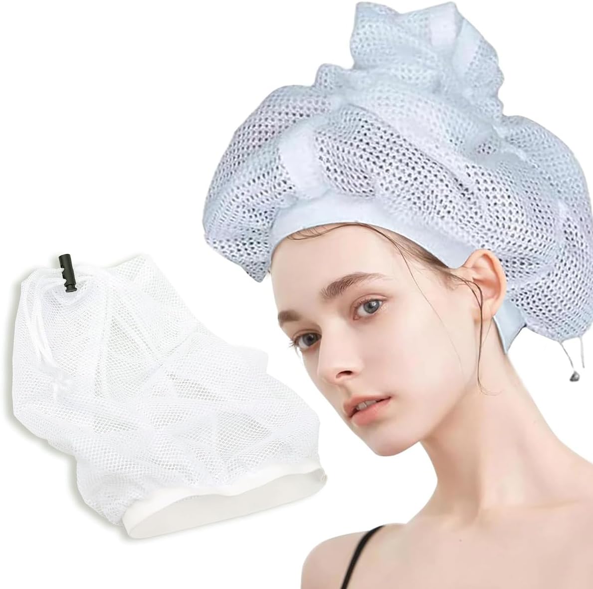 Ruikdly Net Plopping Cap, Drying Caps for Hair, Hair Net Plopping for ...