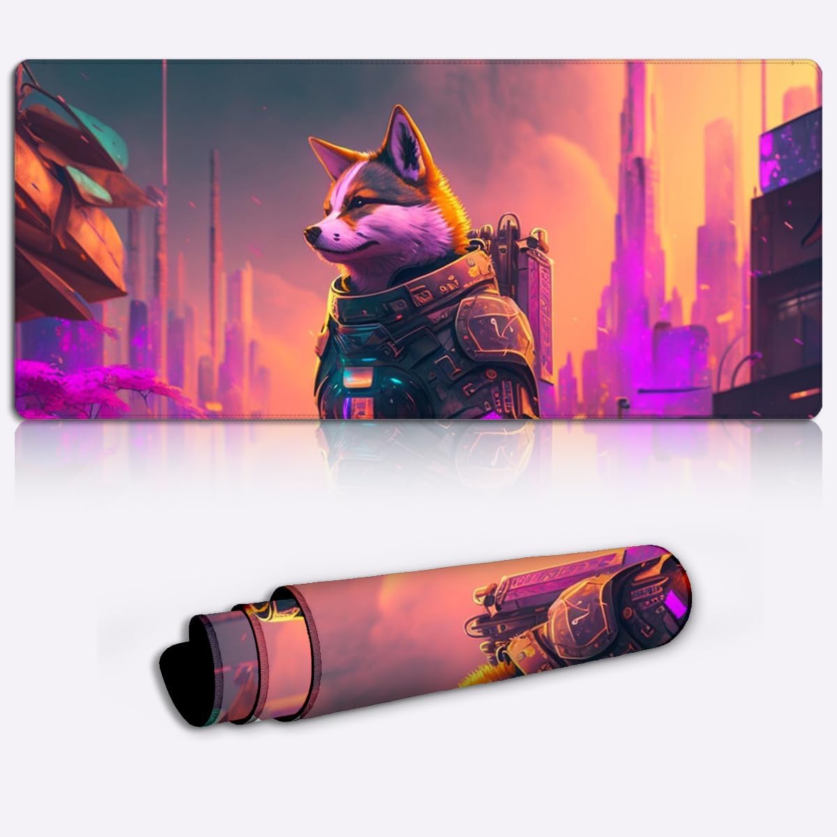 SIBREA Neon kriger gaming-musemåtte, stor musemåtte, struktureret ...