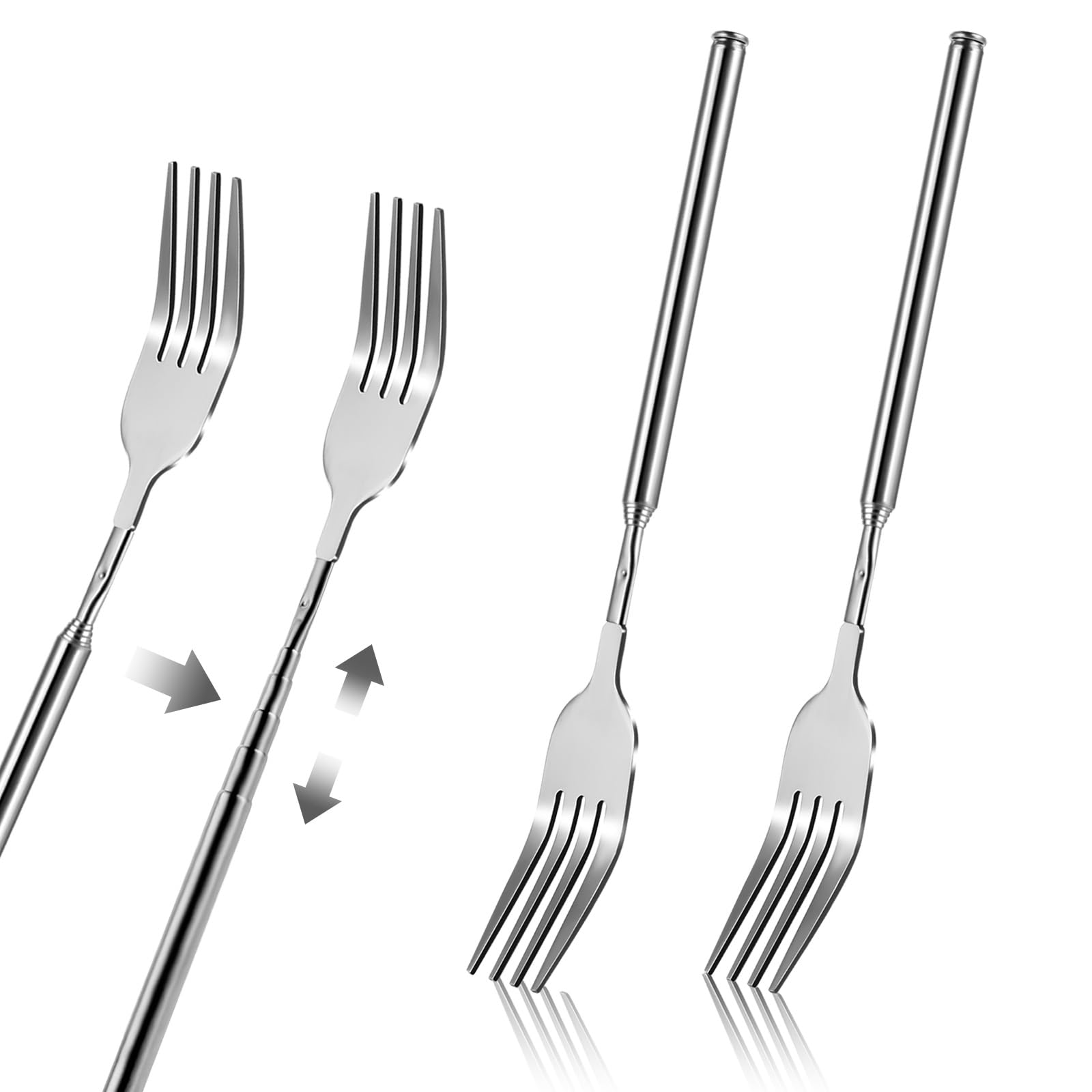 Amazon.com: 2Pcs Extendable Forks 8.7 to 25.6 Inch Adjustable ...