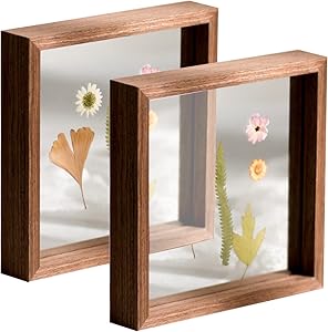 irbaniland 2 Pack Floating Frame Rustic Picture Frames Double Side ...