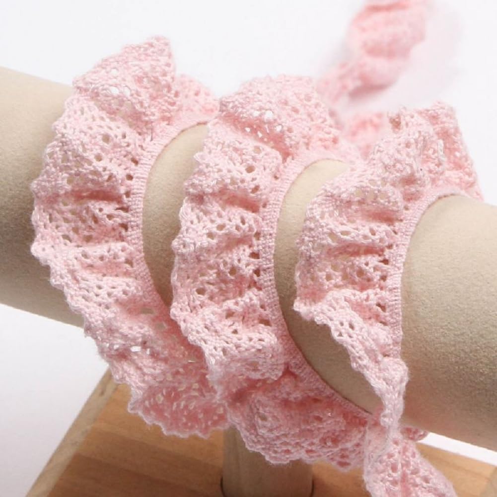 Amazon.com: Yalulu 10 Yards Ruffled Elastic Trim, Ruffle Ribbons ...