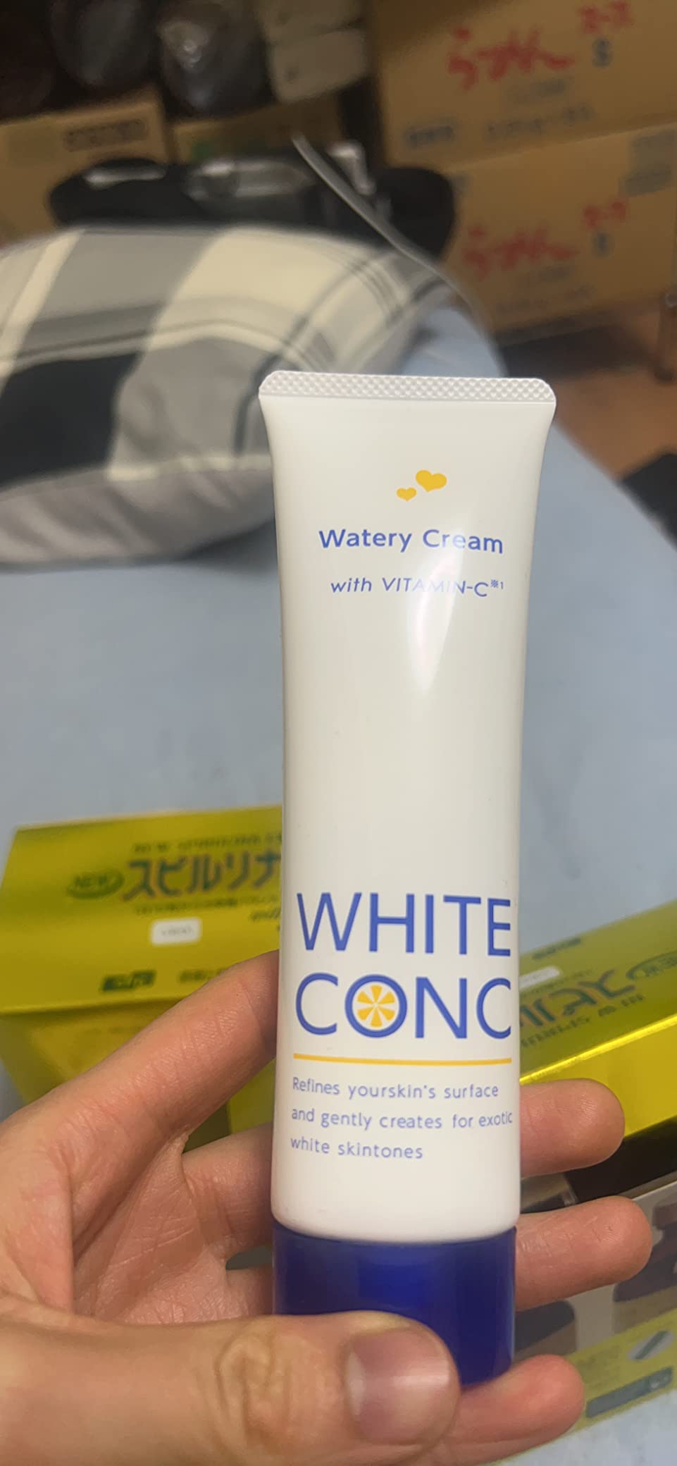 Amazon | WHITE CONC ホワイトコンク ウォータリークリームII 90g〈ボディジェル 全身用 美白 グレープフルーツの香り ...